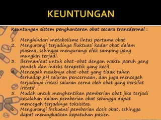 transdermal farmasi | PPTX