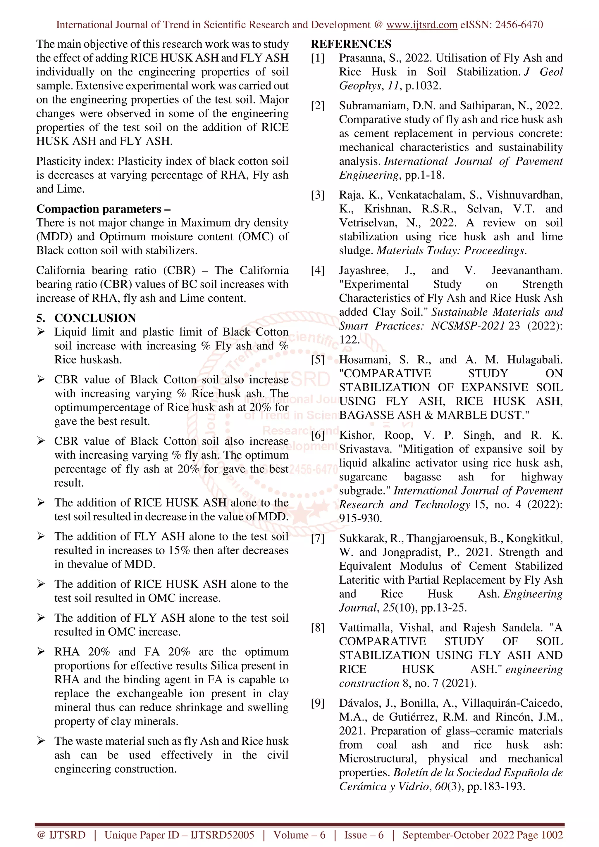 A Comparative Study of using Fly Ash and Rice Husk Ash in Soil ...