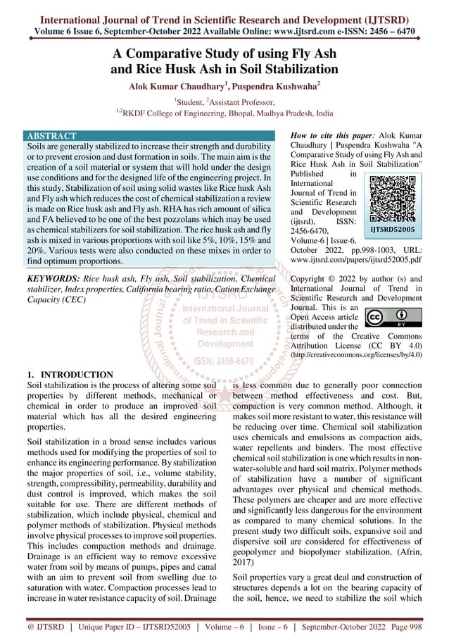 A Comparative Study of using Fly Ash and Rice Husk Ash in Soil ...