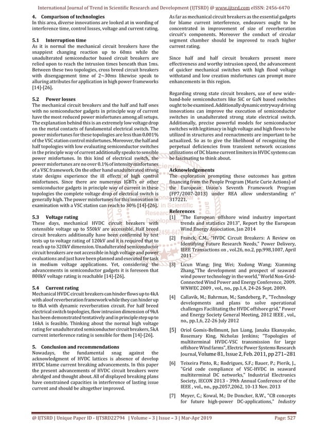 A Review on HVDC Circuit Breakers | PDF