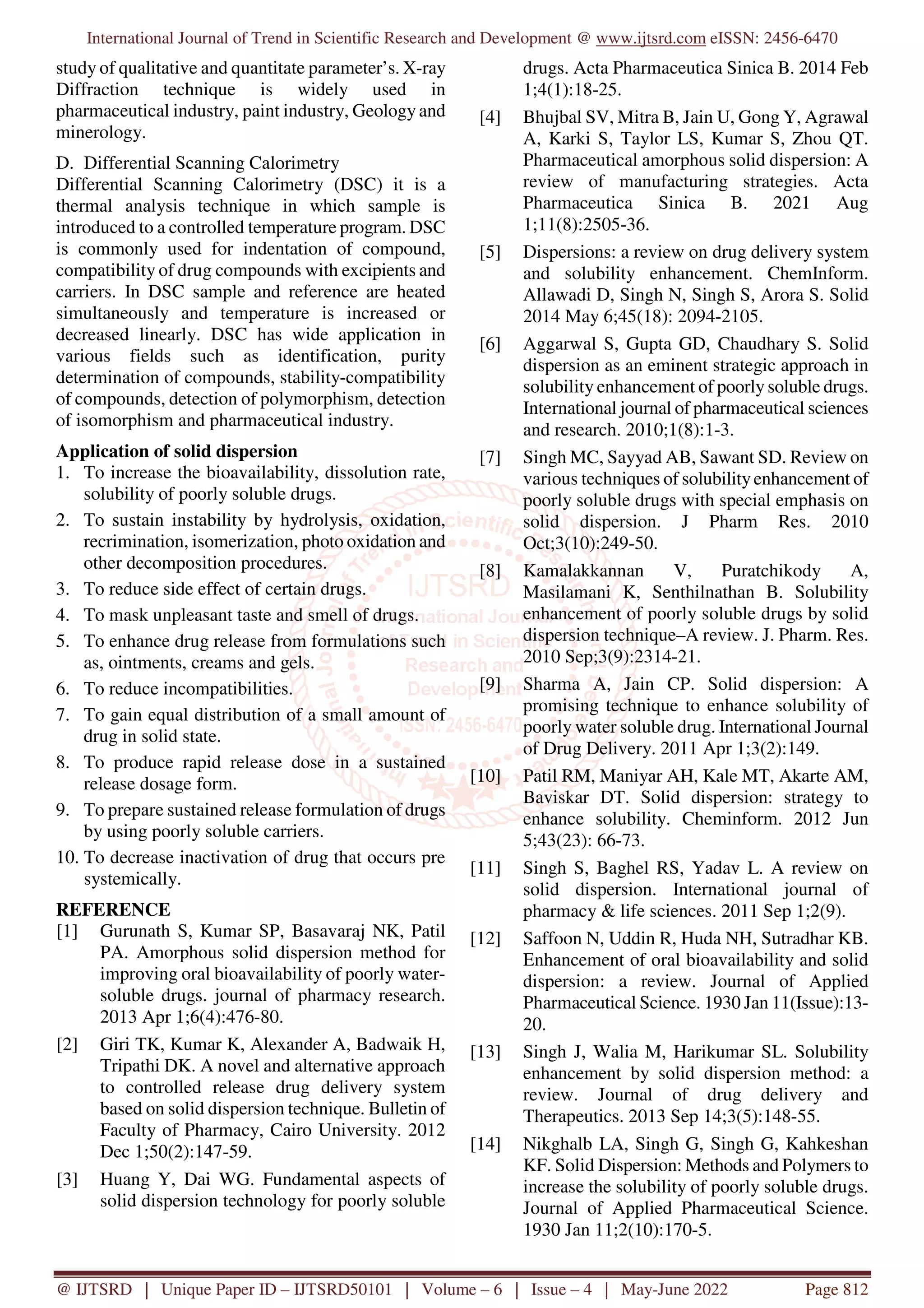 A Review on Solid Dispersion | PDF