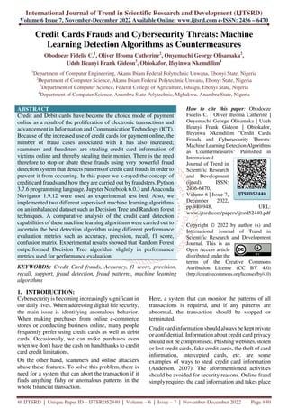 Credit Cards Frauds and Cybersecurity Threats Machine Learning ...