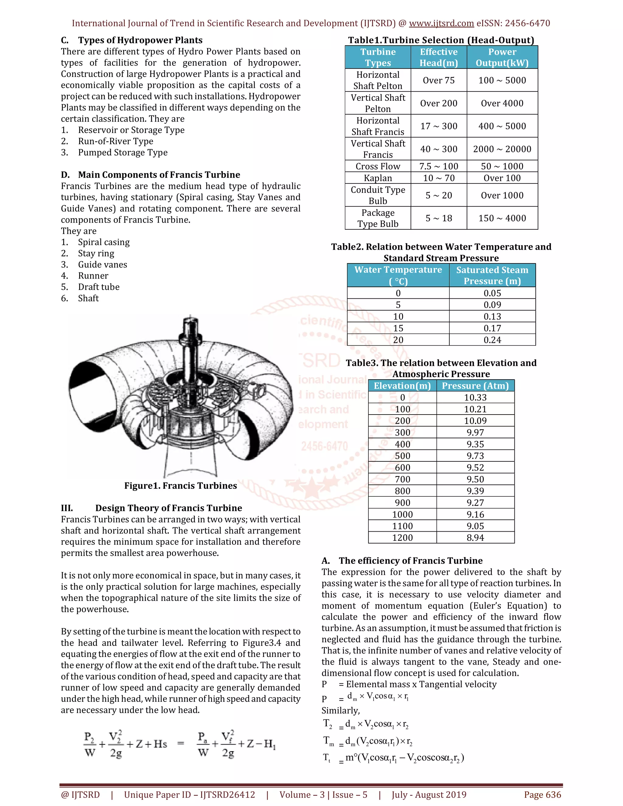Design Calculation of 40 MW Francis Turbine Runner | PDF