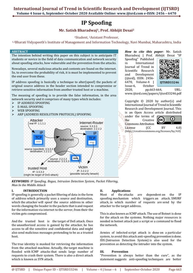 IP Spoofing | PDF