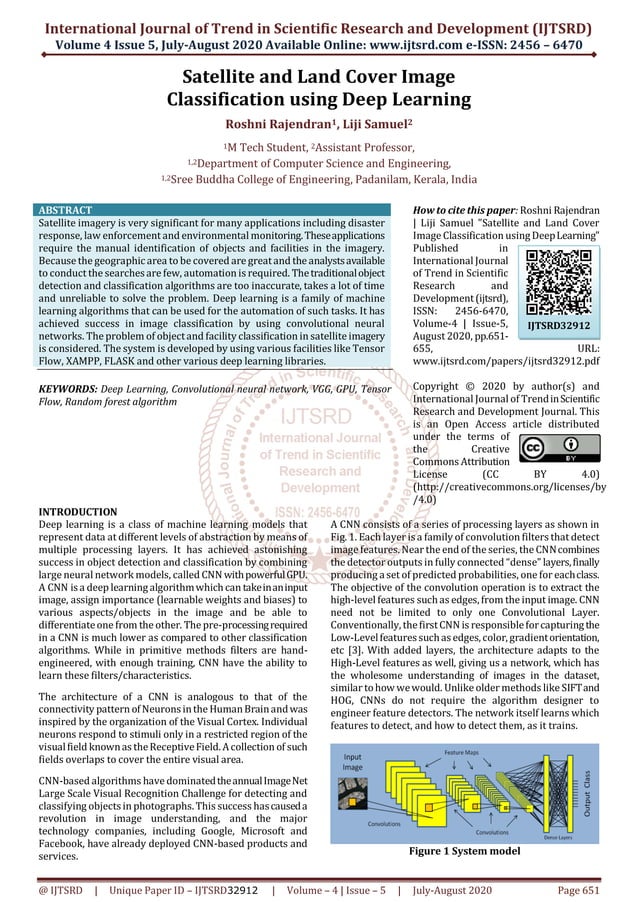 Satellite and Land Cover Image Classification using Deep Learning | PDF | Artificial ...
