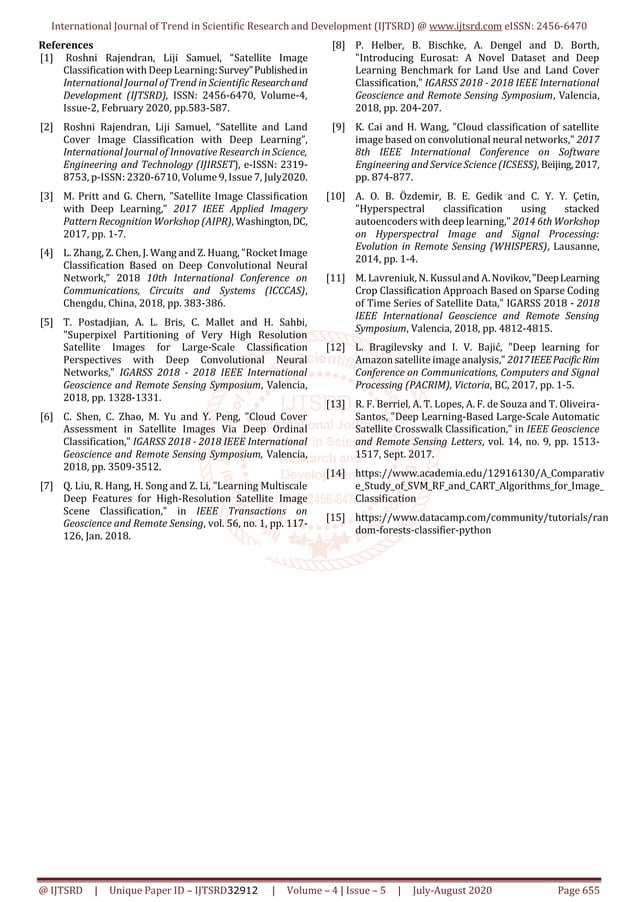 Satellite and Land Cover Image Classification using Deep Learning | PDF ...
