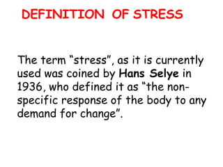 119. stress intro | PPTX | Mental Health | Diseases and Conditions