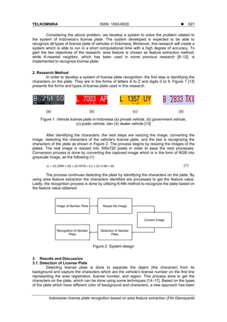 Indonesian license plate recognition based on area feature extraction | PDF
