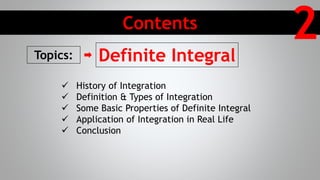 Definite Integral and Properties of Definite Integral | PPTX