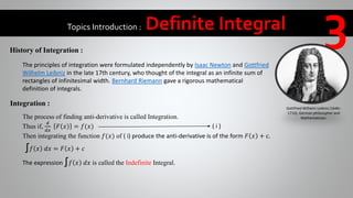 Definite Integral and Properties of Definite Integral | PPTX