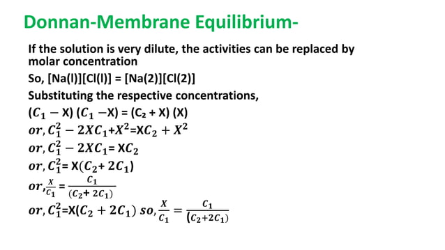Donnan membane effect.pptx | Chemistry | Science