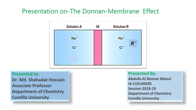 Donnan membane effect.pptx | Chemistry | Science