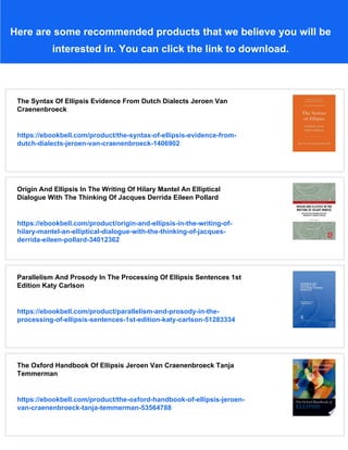 The Ellipsis Manual Analysis And Engineering Of Human Behavior Chase ...