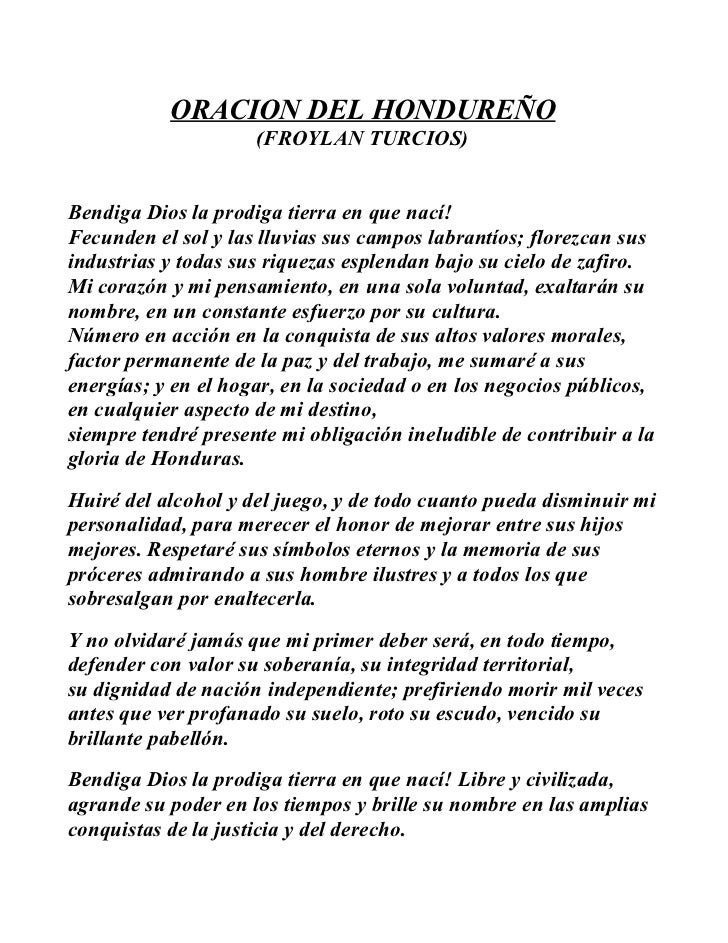 Oracion Del Hondureño