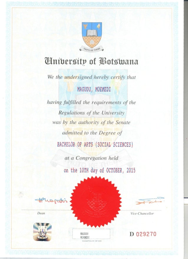 Certificate for Degree in Bachelor of Arts(Social Science) Certificate for Degree in Bachelor of Arts(Social Science)