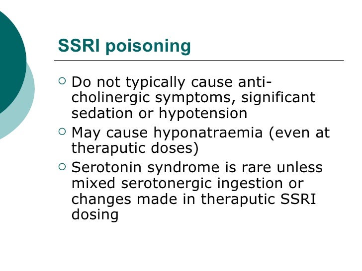 SSRI poisoning