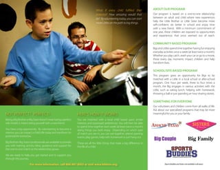 BBBS Volunteer Brochure | PDF | Adoption and Fostering | Parenting