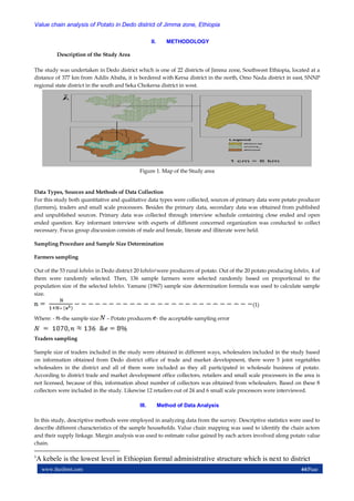 Value chain analysis of Potato in Dedo district of Jimma zone, Ethiopia ...