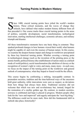 Turning Points In Modern History Vejas Gabriel Liulevicius | PDF