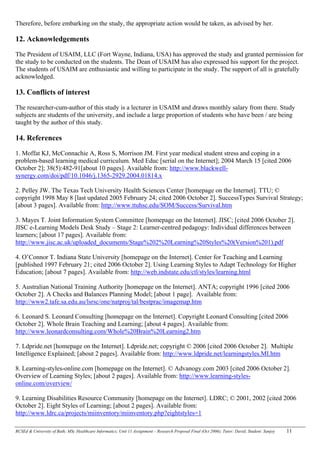 U-11_Learning Styles Research Proposal | PDF