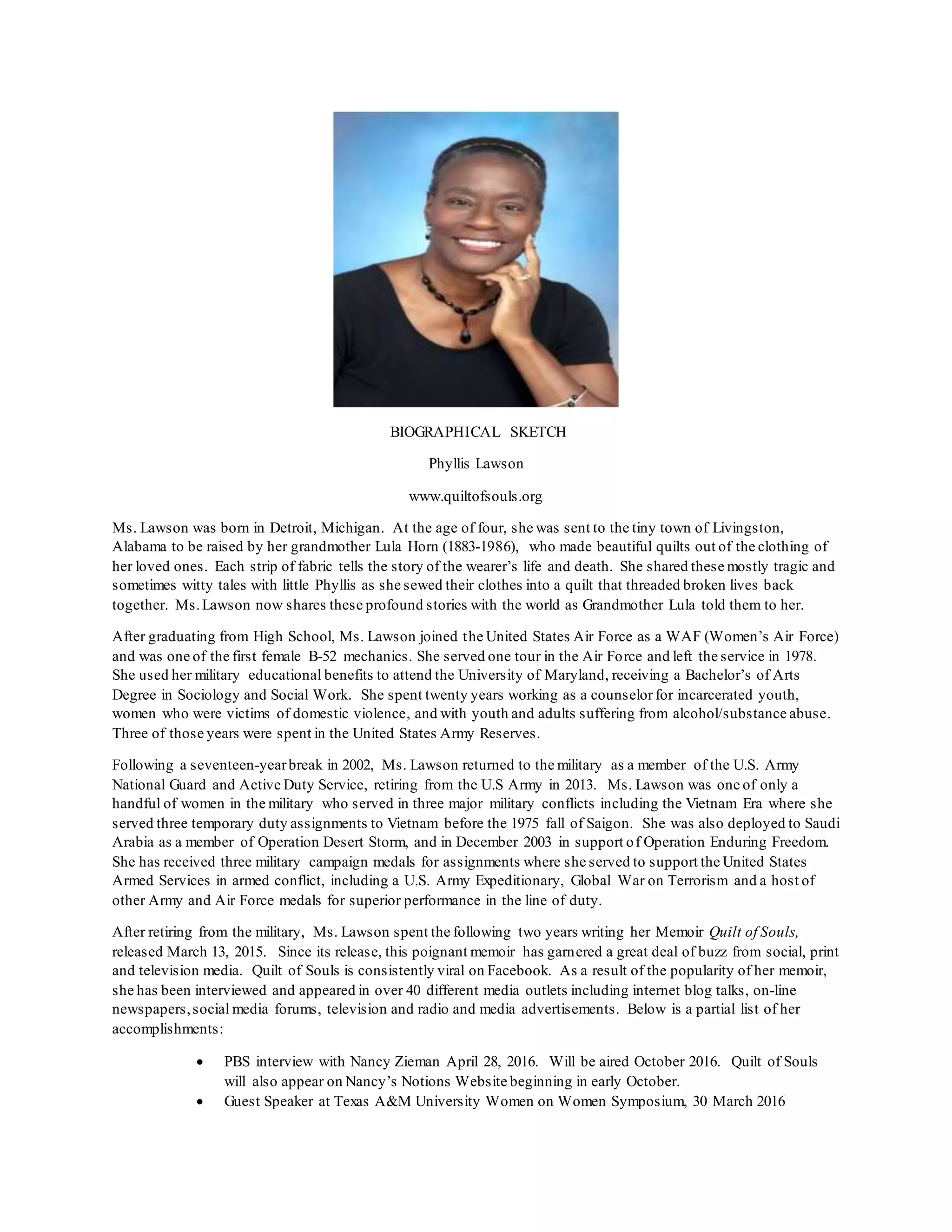 Phyllis Lawson Bio Sketch.Feb