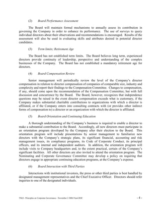 shaw group Corporate Governance Principles2007b | PDF