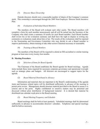 shaw group Corporate Governance Principles2007b | PDF