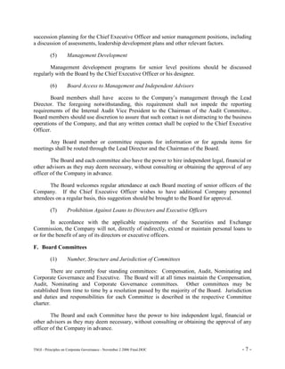 shaw group Corporate Governance Principles2007b | PDF