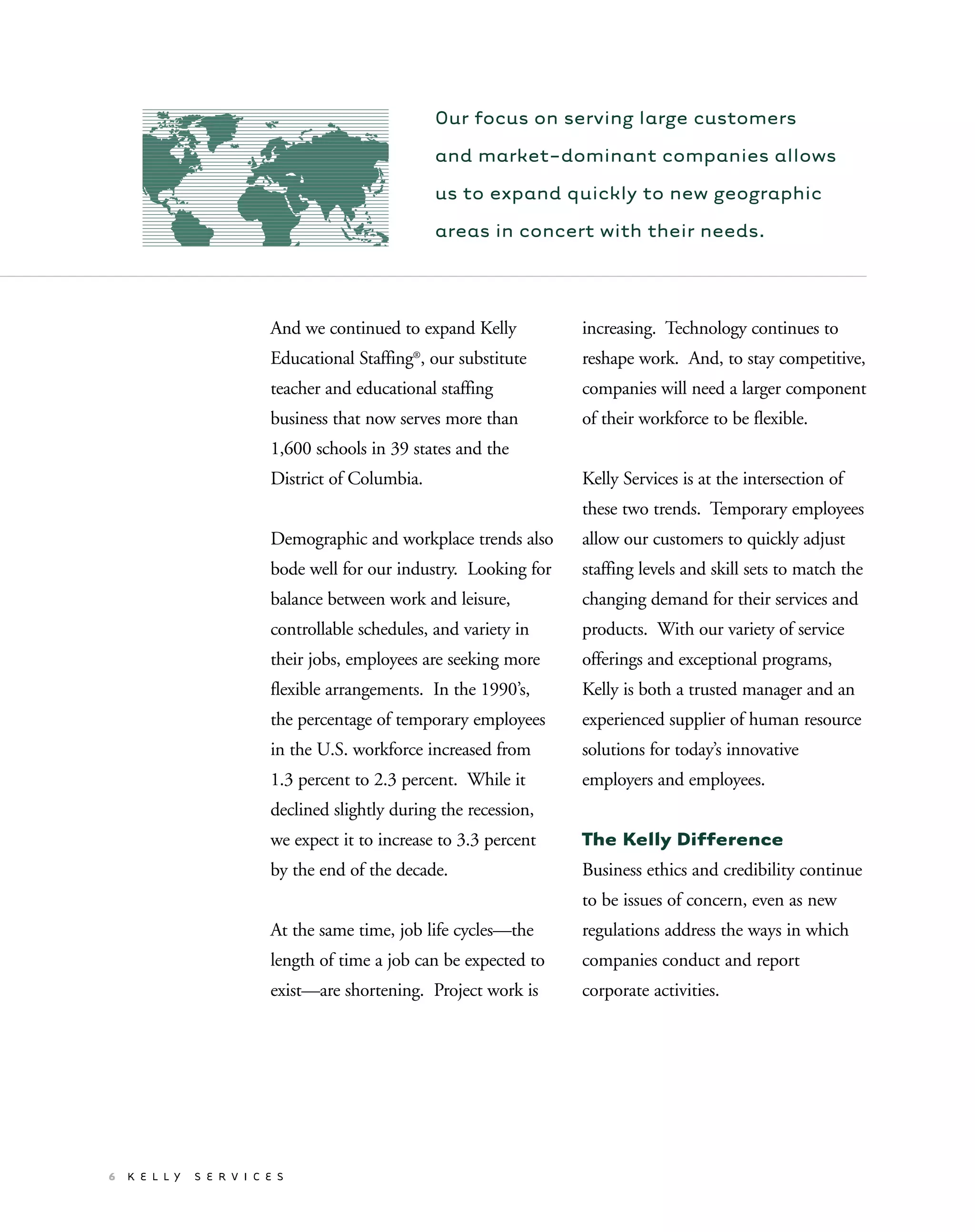 kelly services annual reports 2003 | PDF