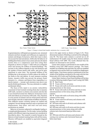 Seismic Vulnerability Assessment of Steel Moment Resisting Frame due to Infill Masonry Walls ...