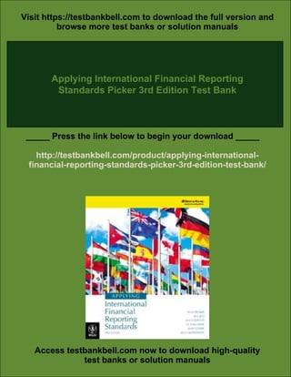 Applying International Financial Reporting Standards Picker 3rd Edition ...
