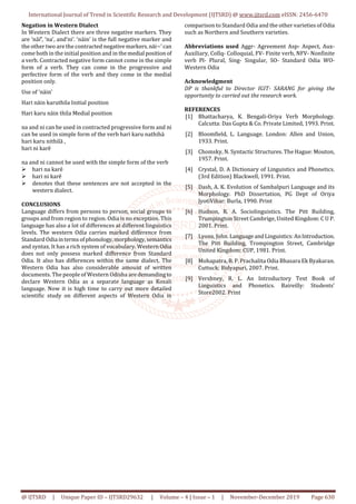 A Descriptive Study of Standard Dialect and Western Dialect of Odia ...