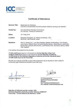 CCI Arbitrator masterclass | PDF