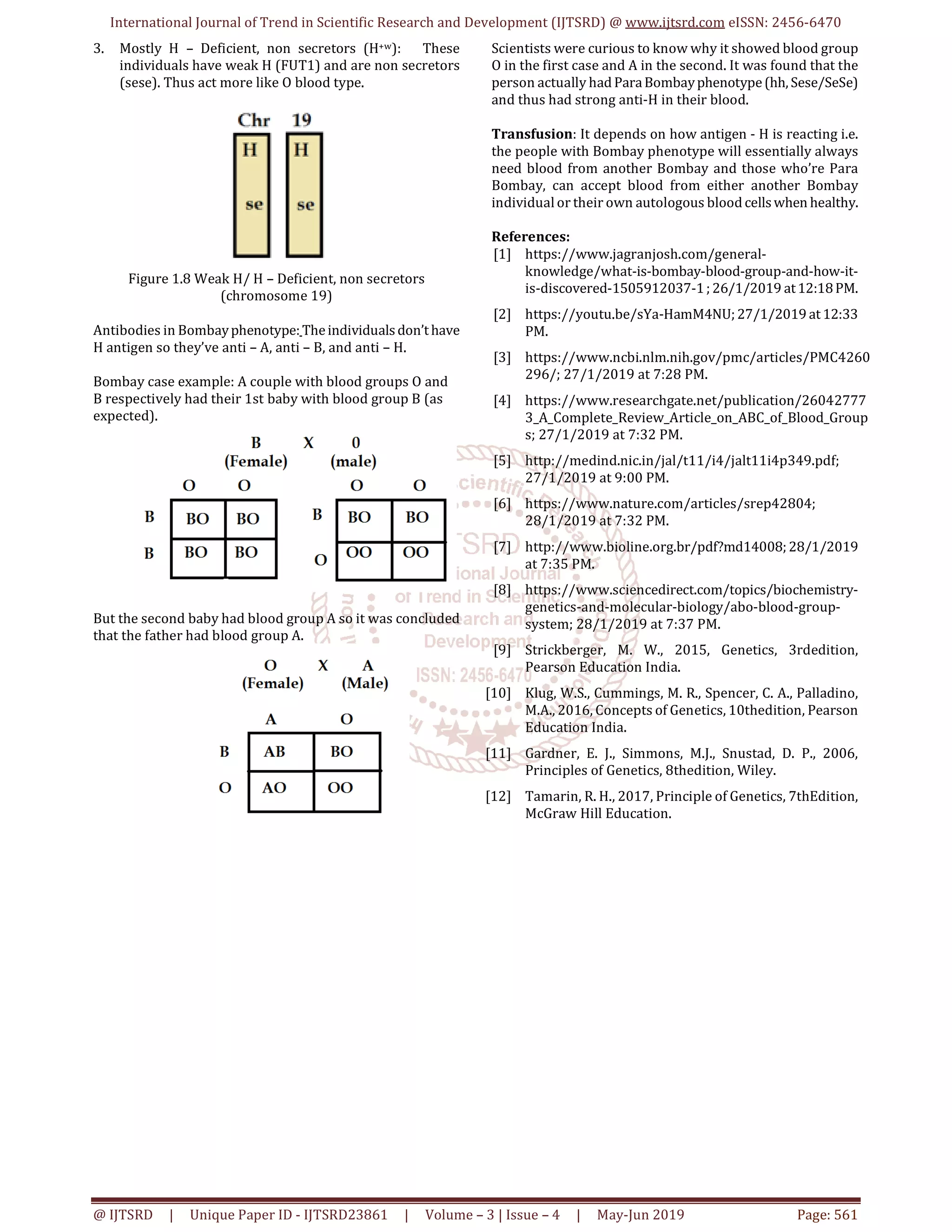 Bombay Blood Group Understanding Genetics | PDF