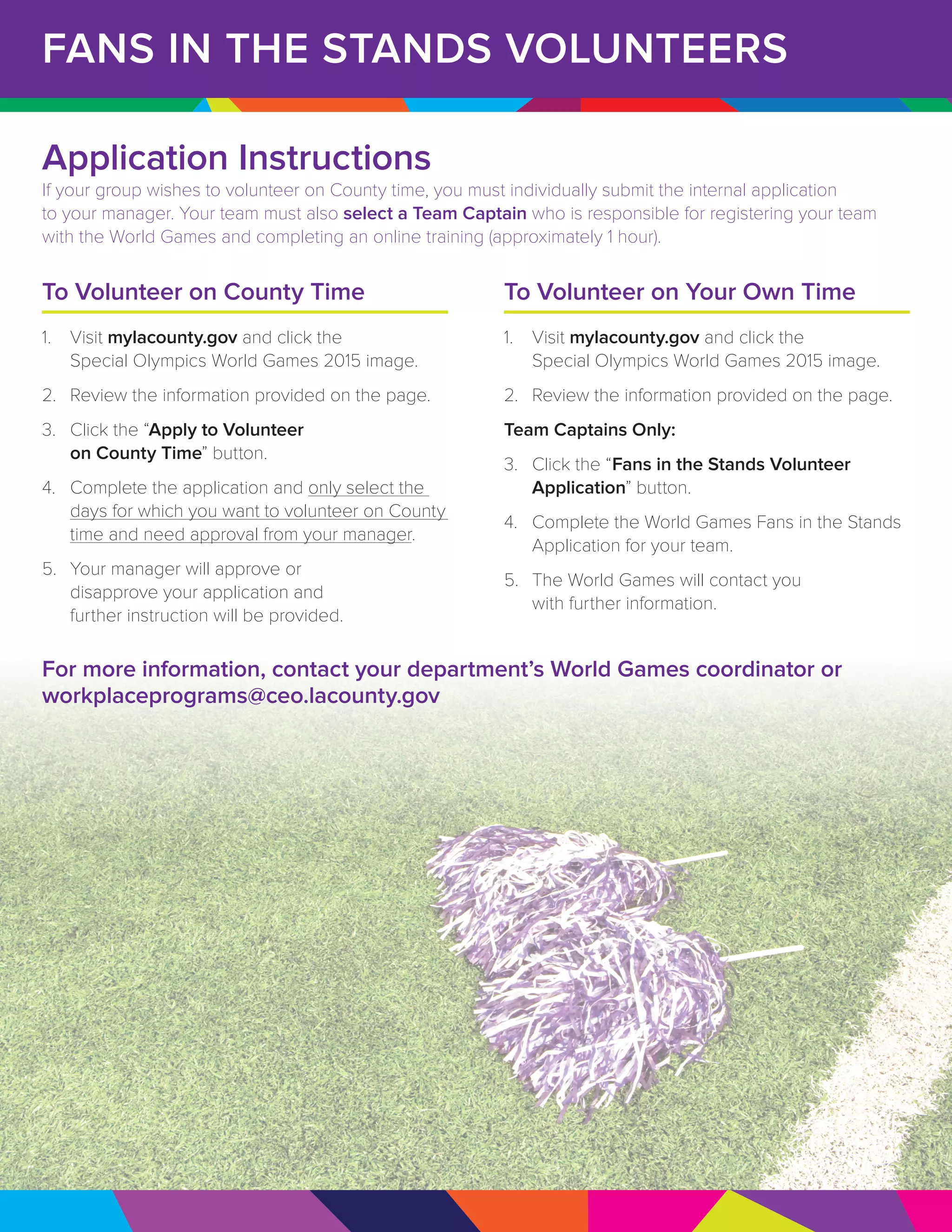 Fans in the Stands Volunteers Flyer FINAL | PDF