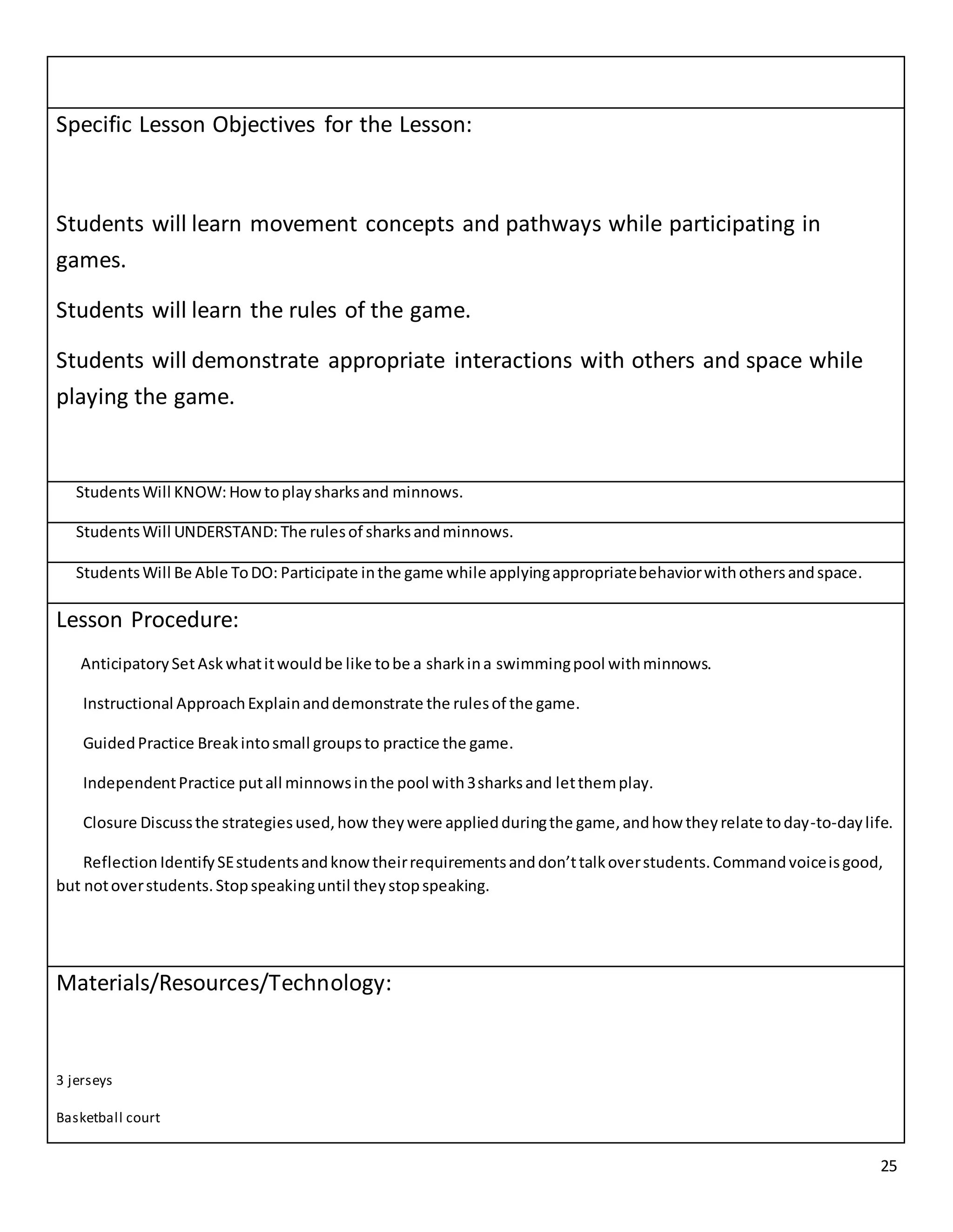 Teacher Work Sample-Darrell Frasier | PDF