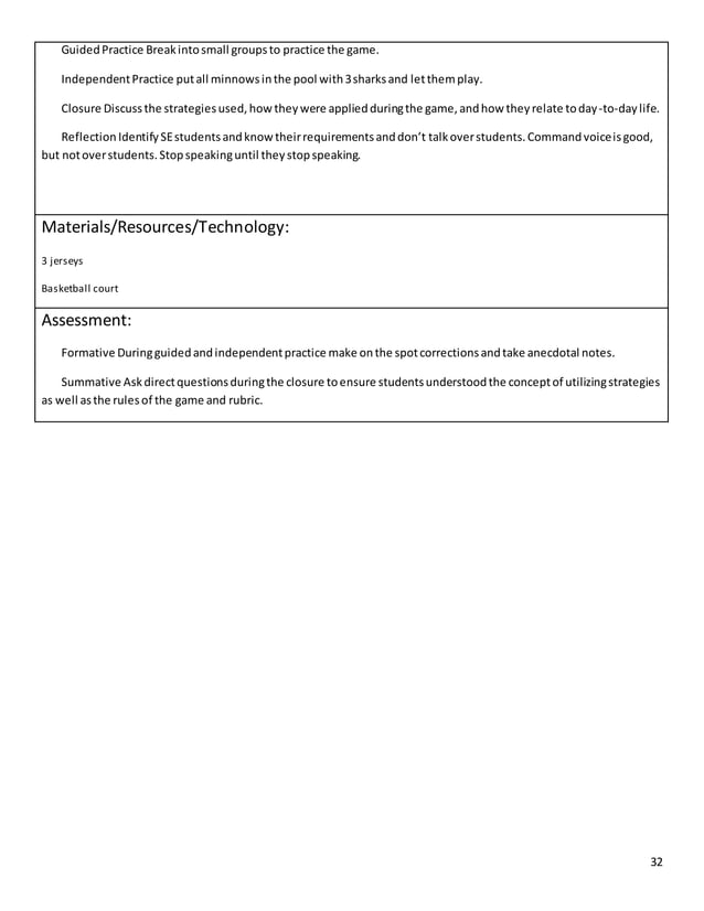 Teacher Work Sample-Darrell Frasier | PDF