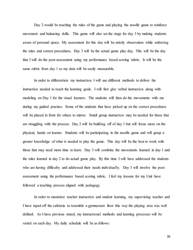 Teacher Work Sample-Darrell Frasier | PDF