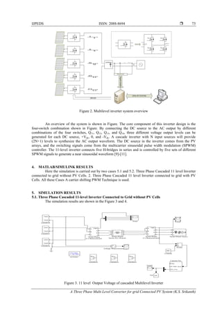 A Three Phase Multi Level Converter for grid Connected PV System | PDF