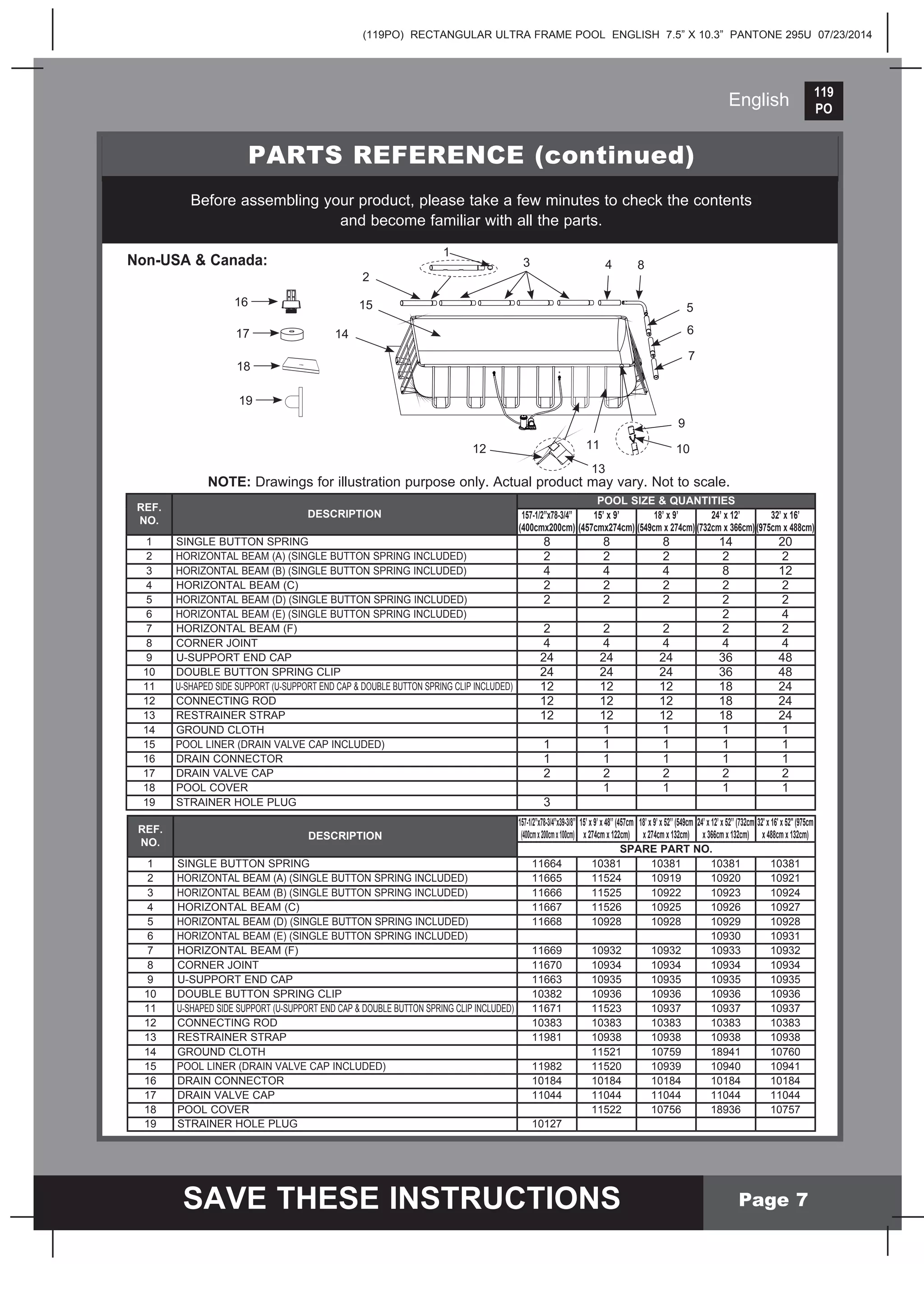 Rectangular swimming pool manual | PDF