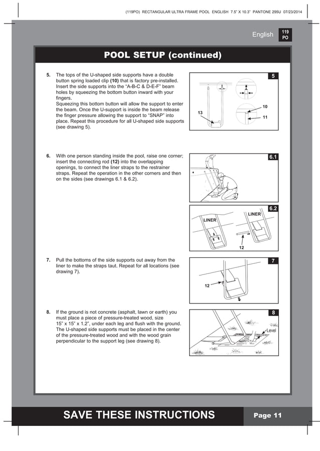 Rectangular swimming pool manual | PDF