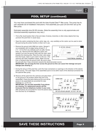 Rectangular swimming pool manual | PDF