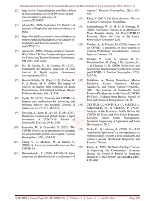 Rural Tourism Post COVID 19 Perspectives and Possibilities | PDF