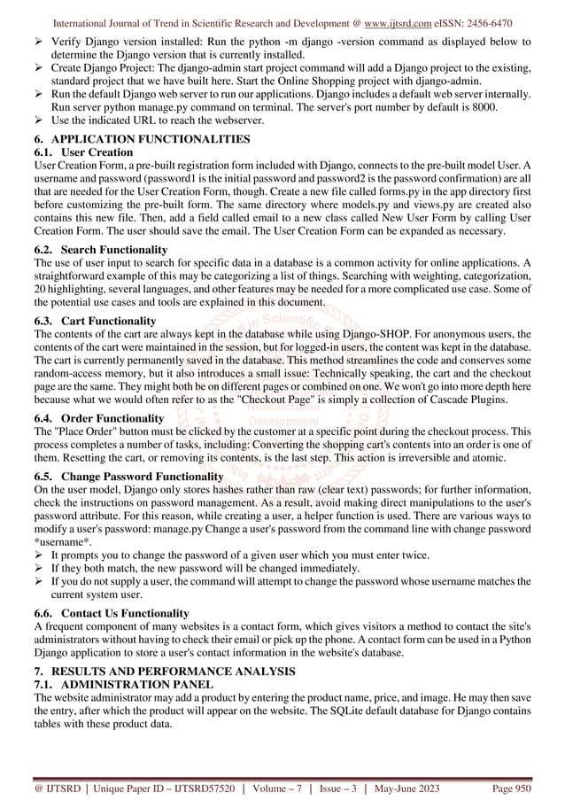 Web Application for e commerce Using Django Framework | PDF