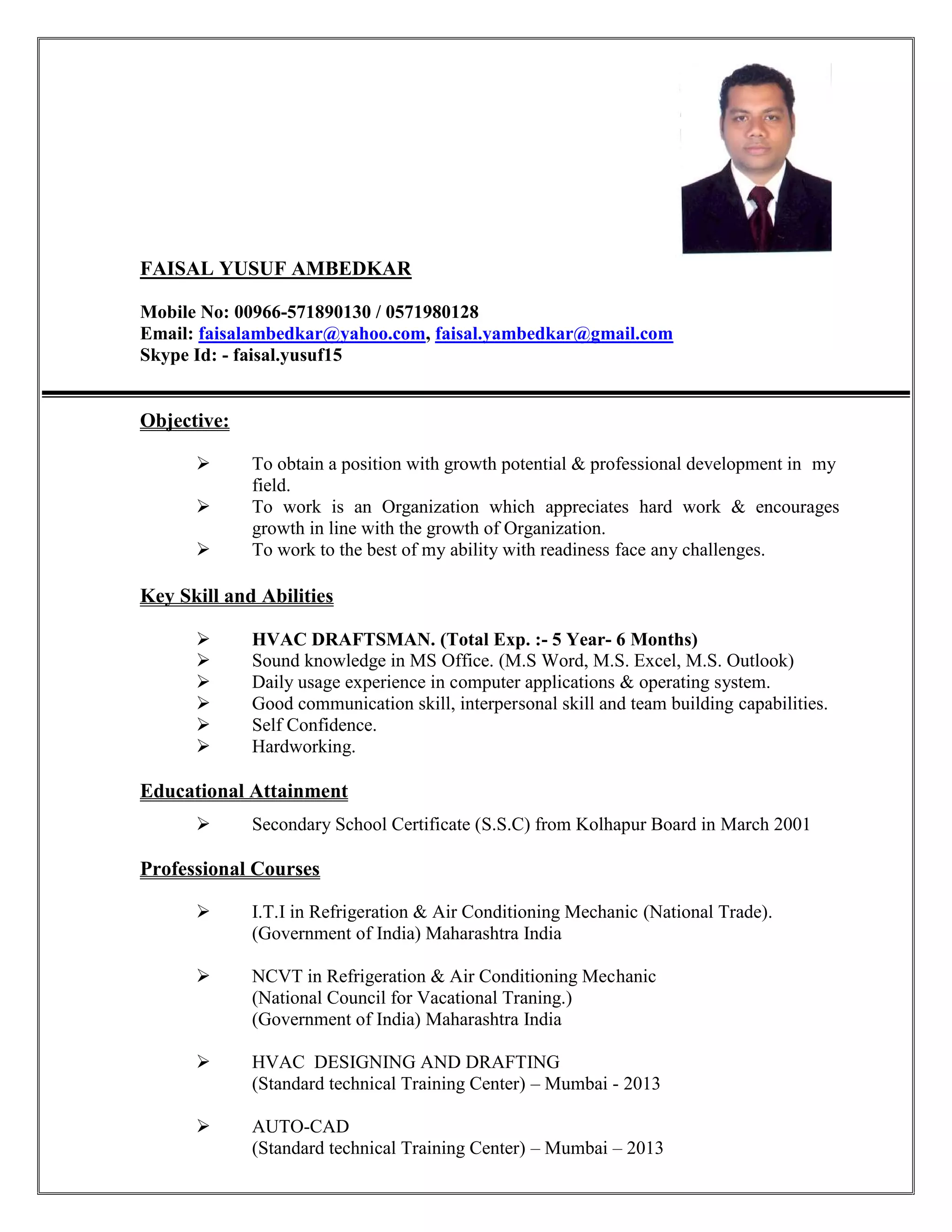 HVAC DRAFTSMAN CV | PDF