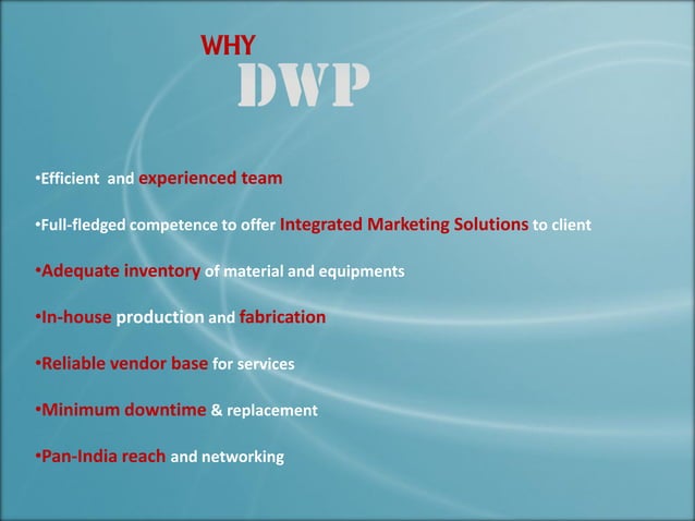 DWP PRESENTATION__ | PPT
