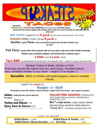 Menu increase 50cents | DOC | Vegetarian Diets | Food & Drink