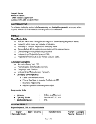 Sreeja(1 YEAR) | DOC | Technology & Computing