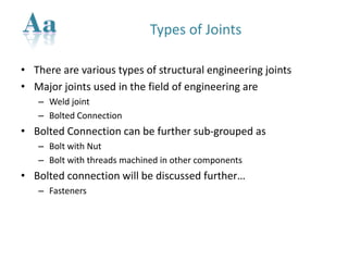 Overview of Bolted Connections | PDF