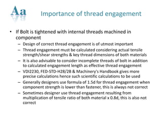 Overview of Bolted Connections | PDF